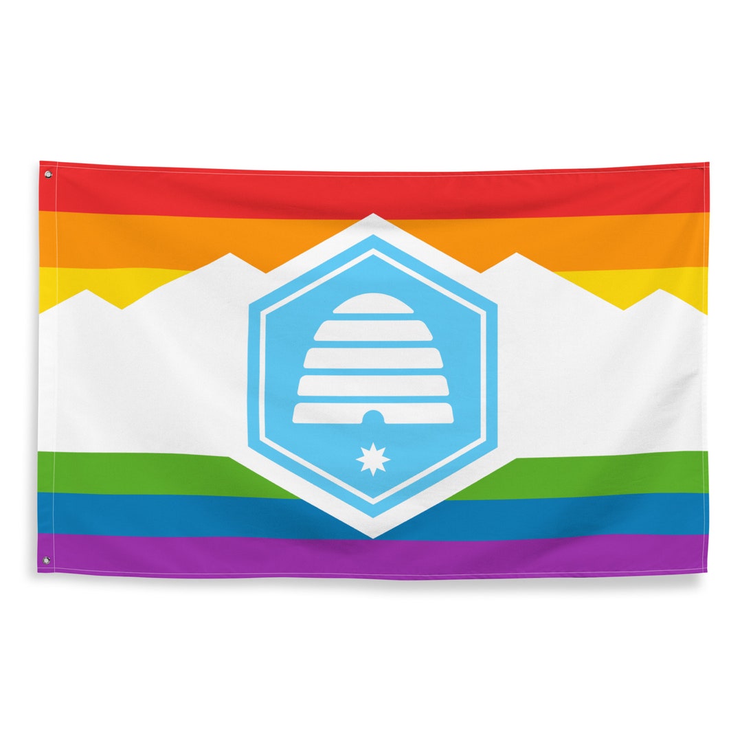 NEW LGBT State of Utah Pride Flag 3x5 - Etsy