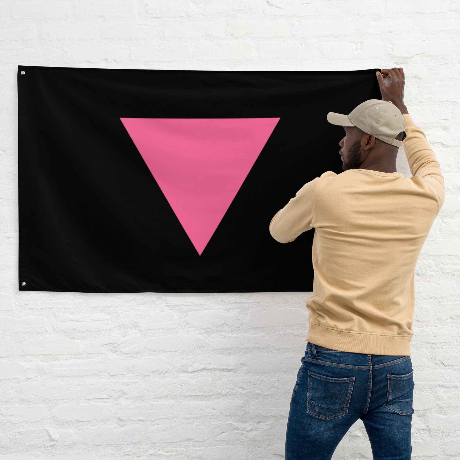 Pink Triangle LGBT Pride Flag 3x5 - Etsy