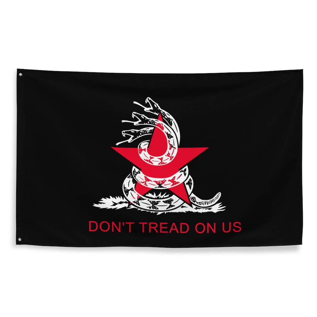 Libertarian Socialist Gadsden Don't Tread on Us Flag 3x5 - Etsy