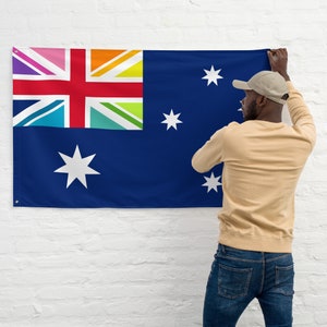 LGBT Australia Pride Flag 3x5 | Australian Aussie Gay Banner - Etsy ...