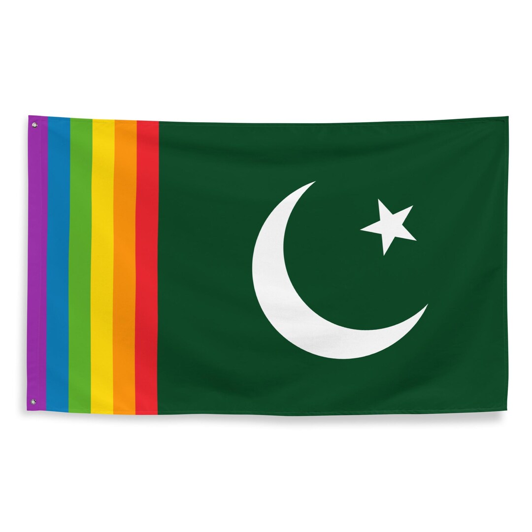 Pakistan Pride Flag 3x5 | LGBT Pride Month Rainbow Gay Pakistani Banner ...