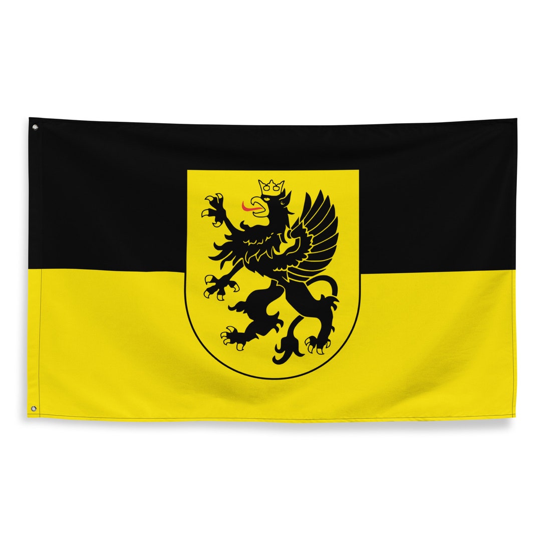 Kashubia Black Griffin Flag 3x5 - Etsy