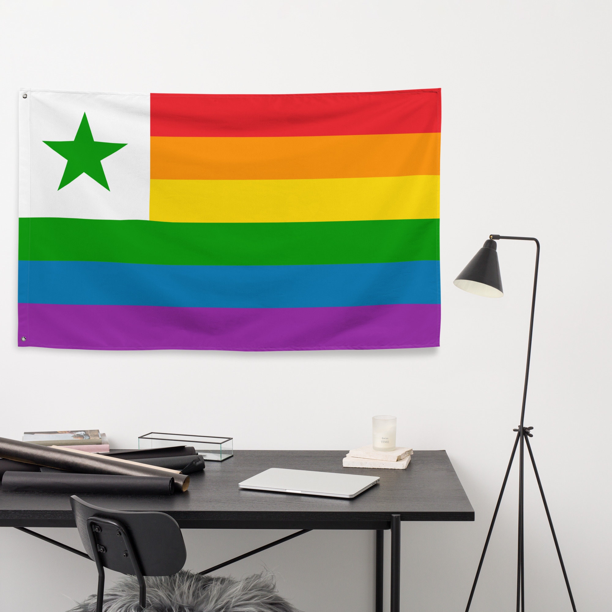 LGBT Esperanto Pride Flag 3x5 | Conlang Queer Gay Banner - Etsy