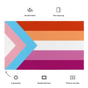 Transgender Lesbian Transbian Flag 3x5 | Trans-inclusive Lesbian Banner ...