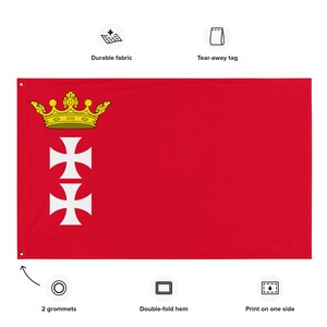Republic of Danzig Flag 3x5 - Etsy