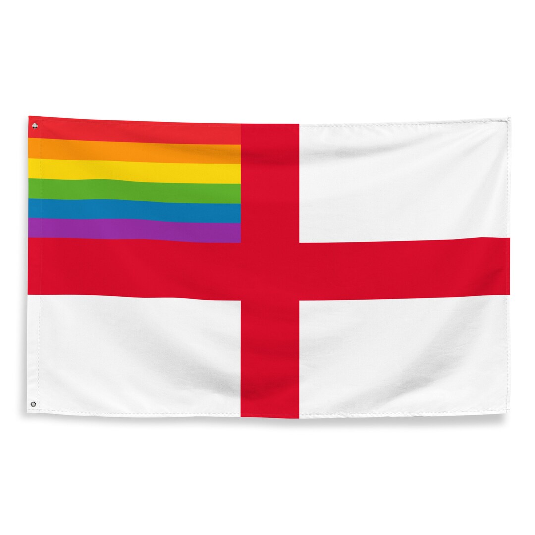 LGBT England Pride Flag 3x5 | British Queer Gay Banner Cross of St ...