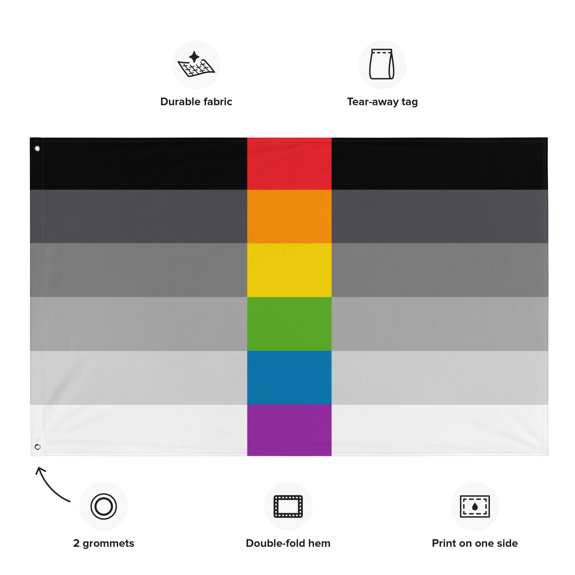 Heteroflexible Pride Flag 3x5 | Straight Bisexual Gay Banner Rainbow - Etsy