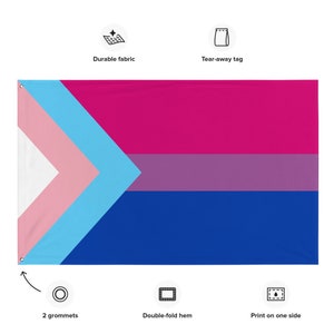 Transgender Bisexual Flag 3x5 | Bi Trans-inclusive Pride Flag Banner - Etsy