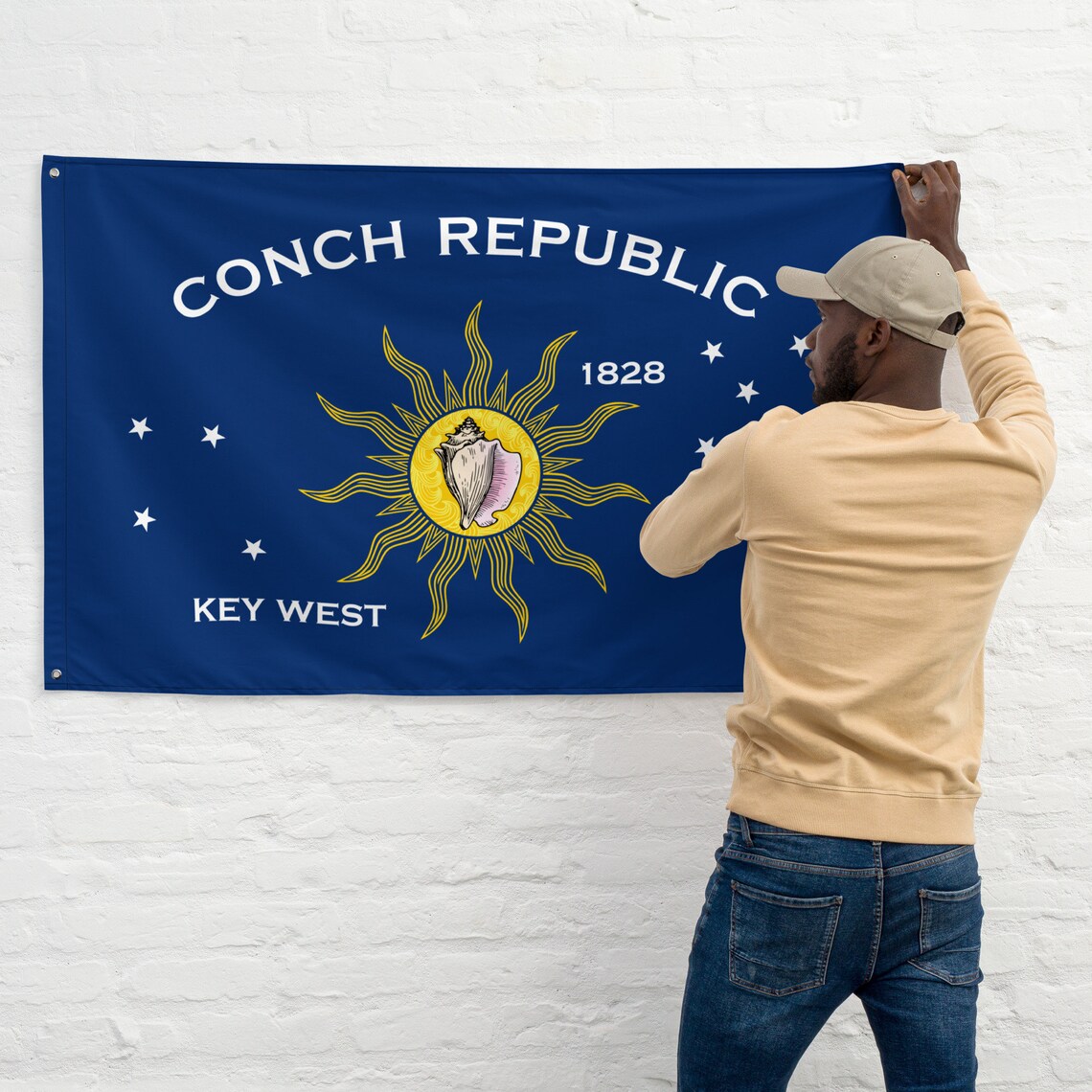 Conch Republic Key West Flag 3x5 - Etsy