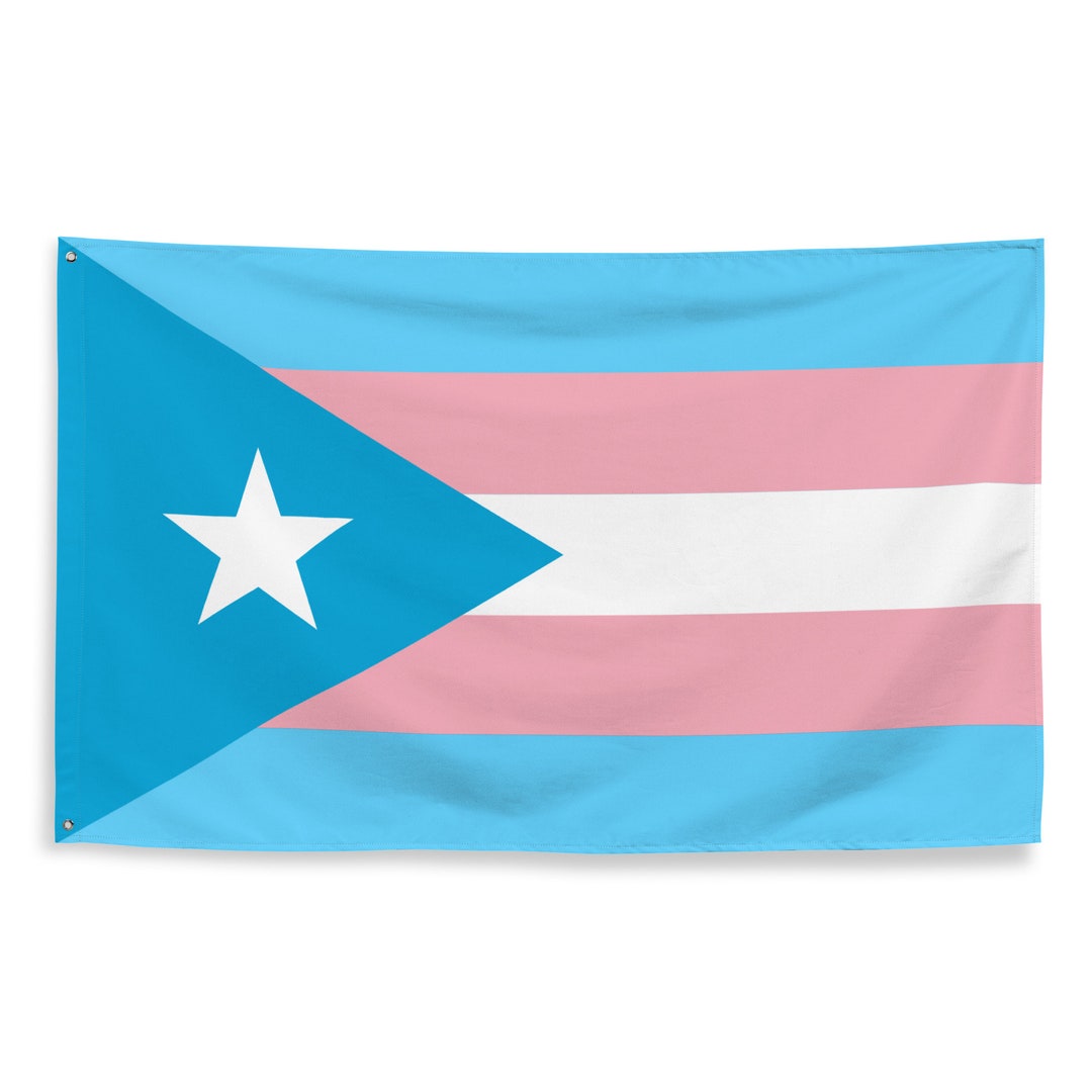Trans Puerto Rico Flag 3x5 | Transgender Boricua Banner - Etsy