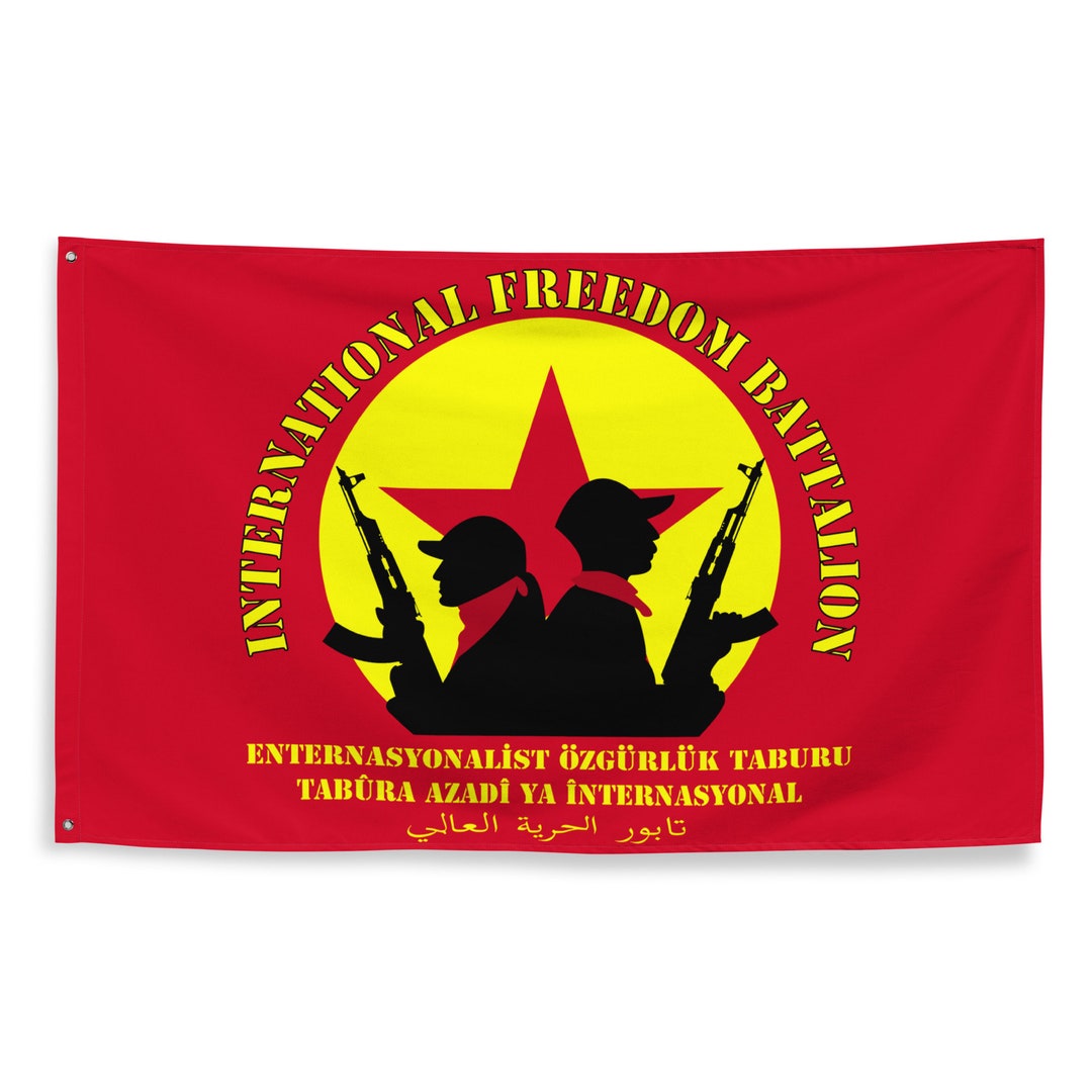 International Freedom Battalion Flag 3x5 | Red Anarchist Socialist ...