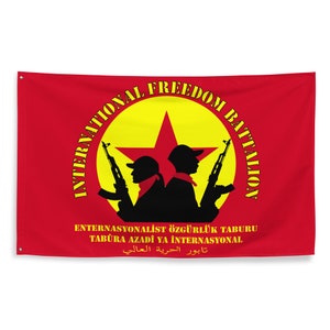 International Freedom Battalion Flag 3x5 | Red Anarchist Socialist ...