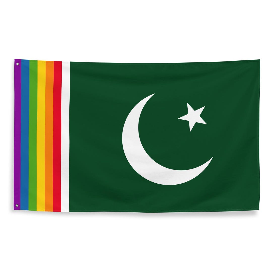 Pakistan Pride Flag 3x5 | LGBT Rainbow Gay Muslim Queer Star and ...