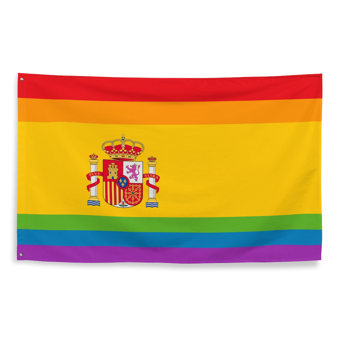 LGBT Spain Pride Flag 3x5 | Spanish Rainbow Gay Banner - Etsy