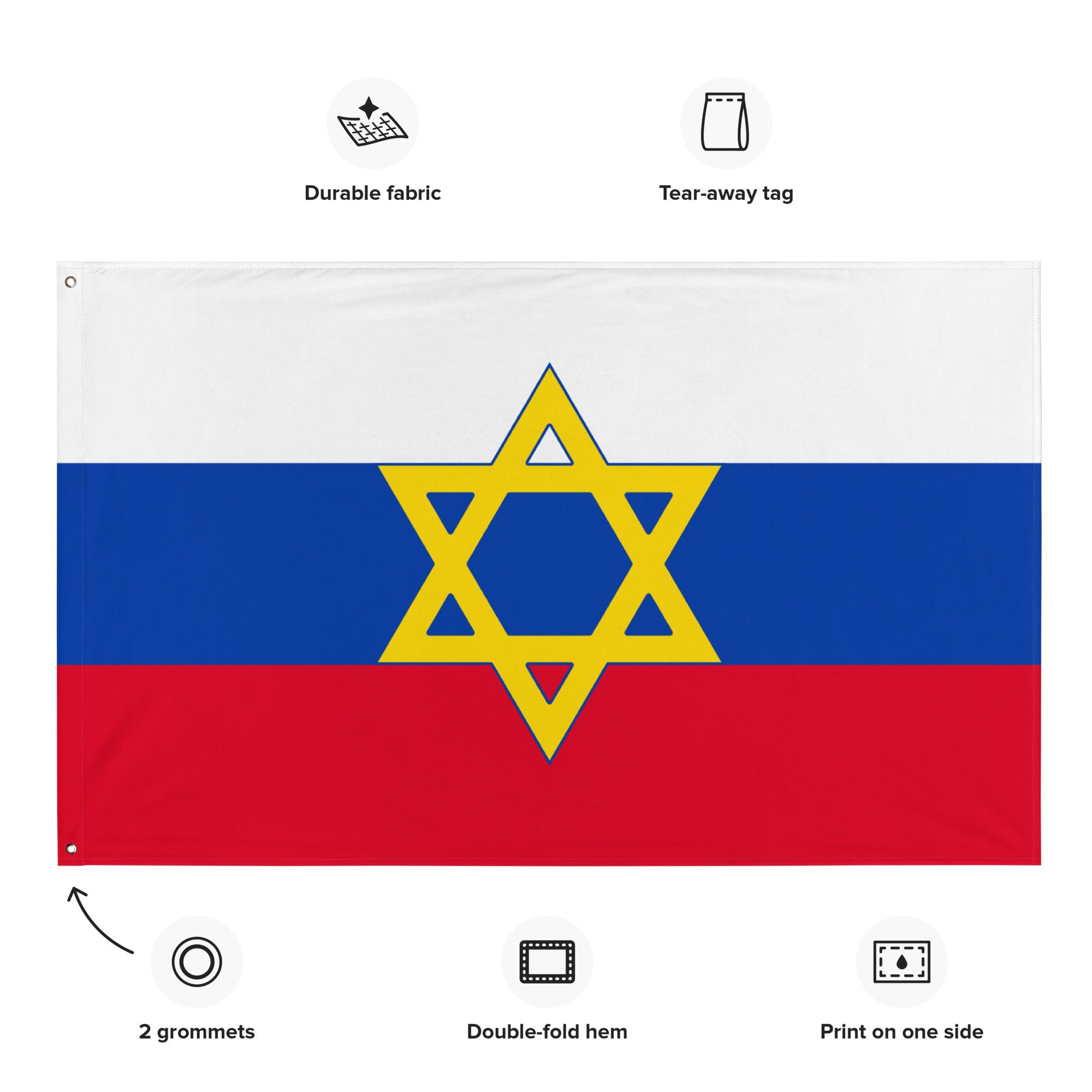 Russian Jewish Flag Premium Photo | Background Of The Flags Of Israel