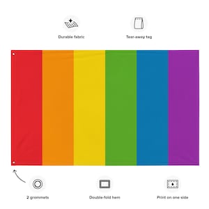 LGBT Gay Pride Flag 3x5 | Vertical Hanging Pride Flag - Etsy
