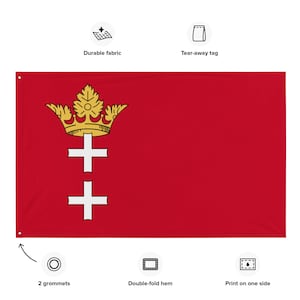 Free City of Danzig Flag 3x5 - Etsy