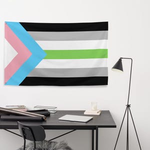 Trans Agender Progress Pride Flag 3x5 | Gay Trans-inclusive GNC Enby ...