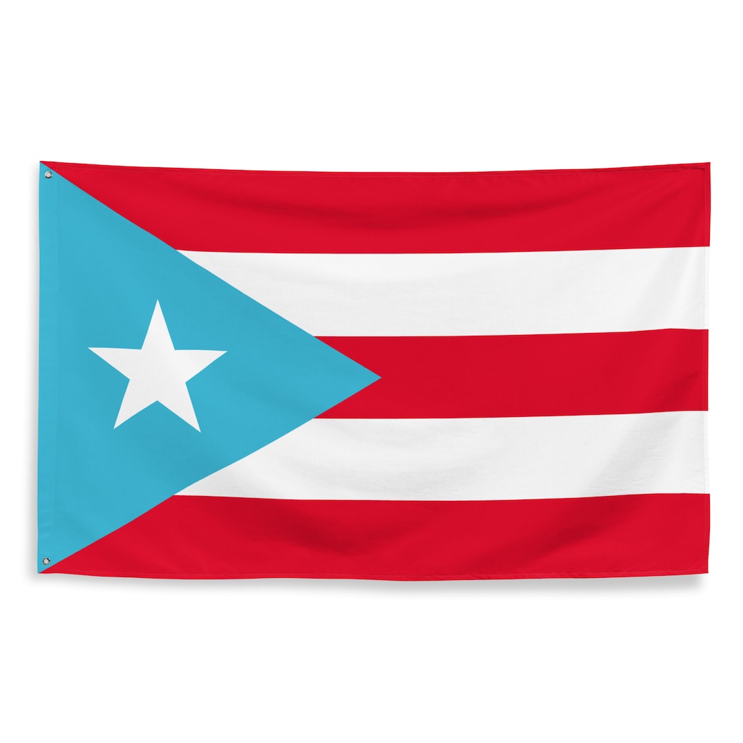Light Blue Puerto Rico Flag 3x5 | Azul Claro El Grito De Lares La Monoestrellada Independence ...
