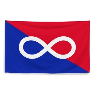 Red and Blue Métis Unity Flag 3x5 - Etsy