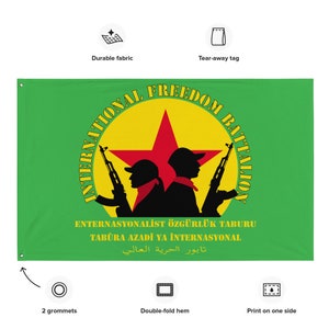 International Freedom Battalion Flag 3x5 | Green Anarchist Socialist ...