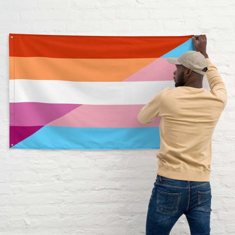 Transgender Lesbian Transbian Flag 3x5 - Etsy
