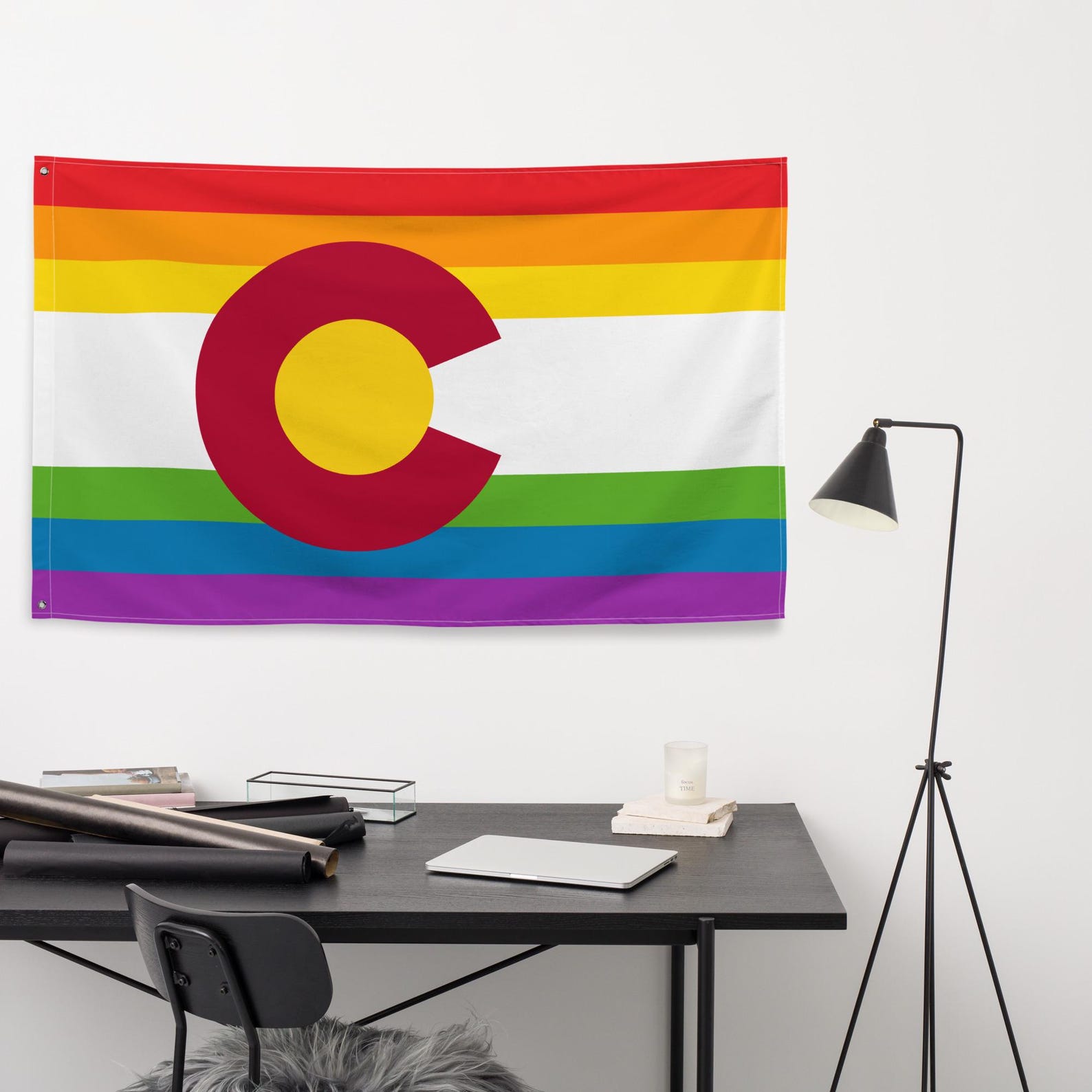 LGBT Colorado Pride Flag 3x5 | Rainbow Coloradan Denver Gay Banner - Etsy