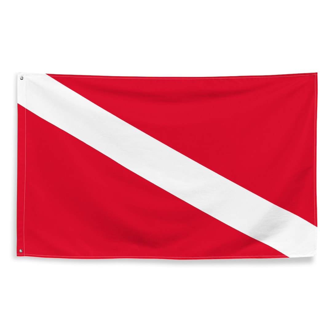 Bandera de buceo Buceo hacia abajo Scuba Snorkel 3x5 - Etsy México