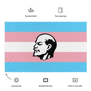 Transgender Pride Vladimir Lenin Flag 3x5 - Etsy