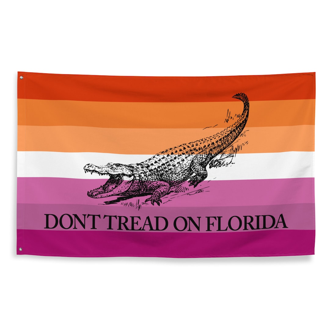 Lesbian Don't Tread on Florida Alligator Flag 3x5 - Etsy UK