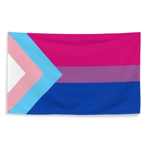 Transgender Bisexual Flag 3x5 | Bi Trans-inclusive Pride Flag Banner - Etsy