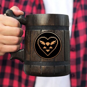 Undertale Deltarune Mug Beer Stein Wooden Tankard Christmas Gift for ...
