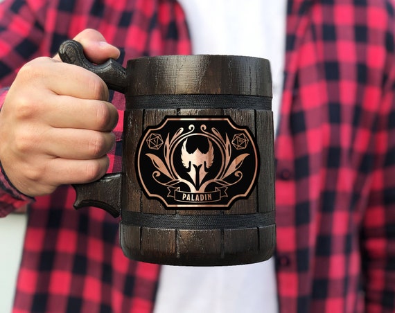 Paladin Class Dnd Mug Wooden Beer Stein Dungeon and Dragons - Etsy