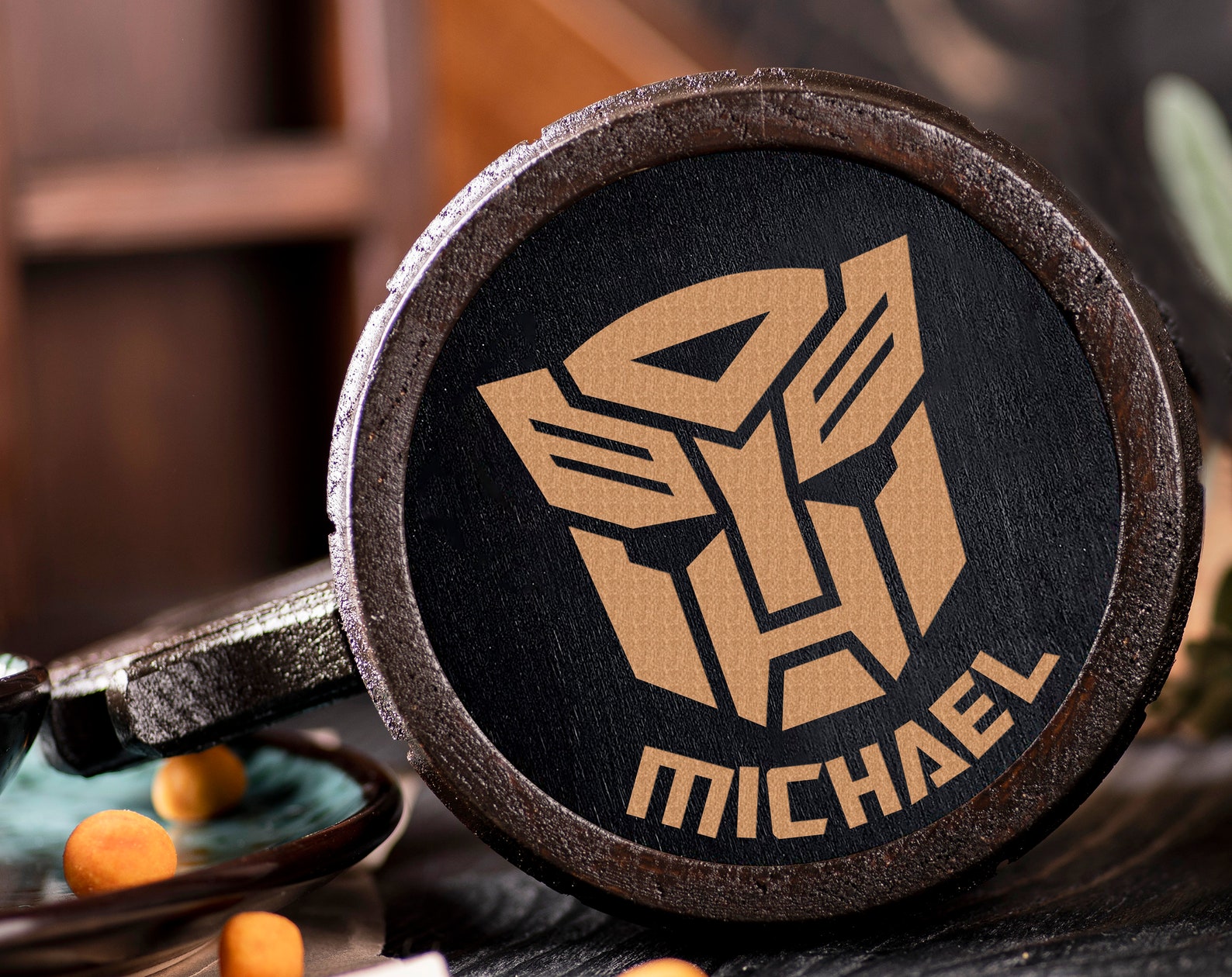Autobot Beer Mug Transformers Mug Personalized Mens Gift for Him Wooden ...