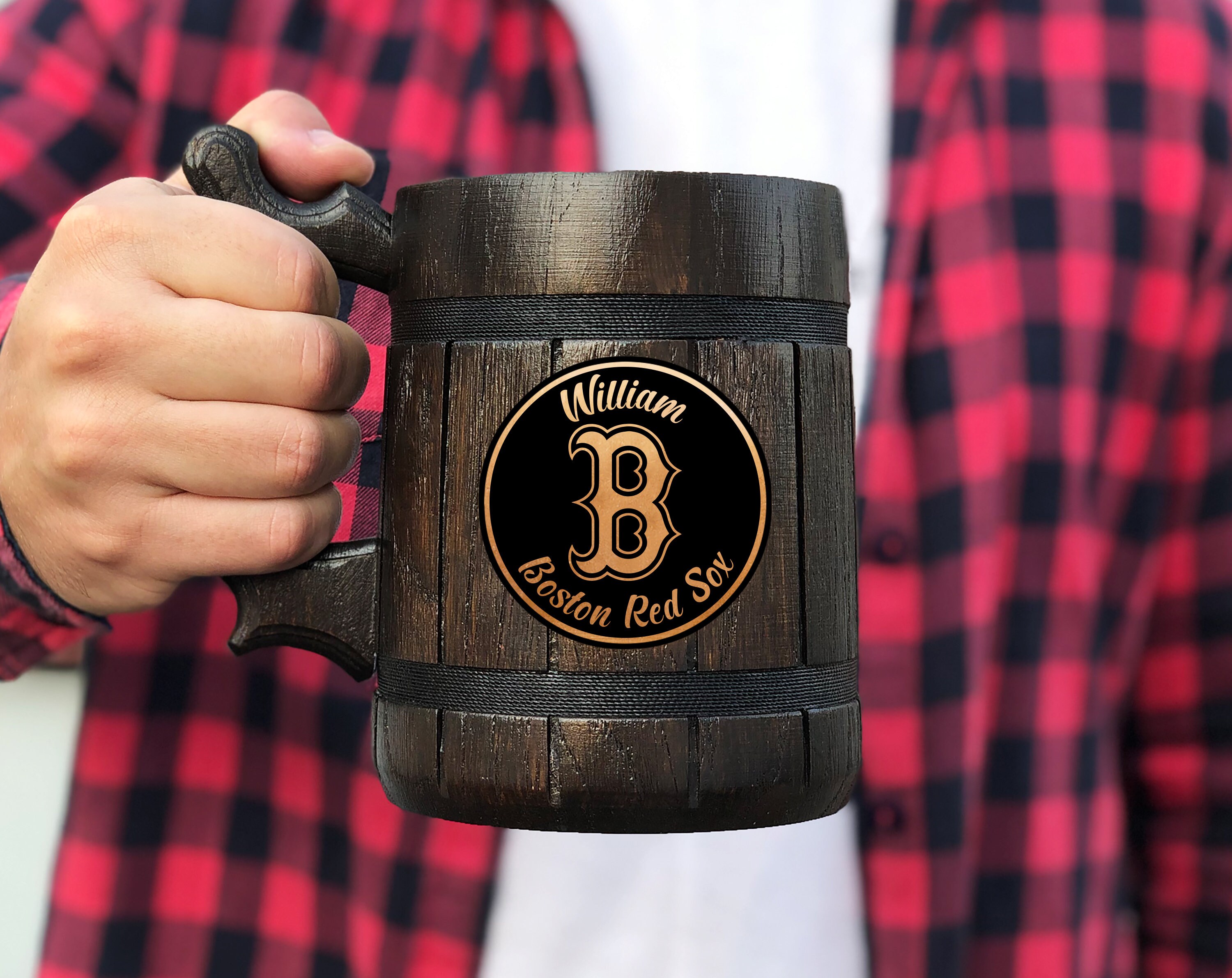 Boston Red Sox Beer Mug Personalized Gift for Him Fathers Day | Etsy