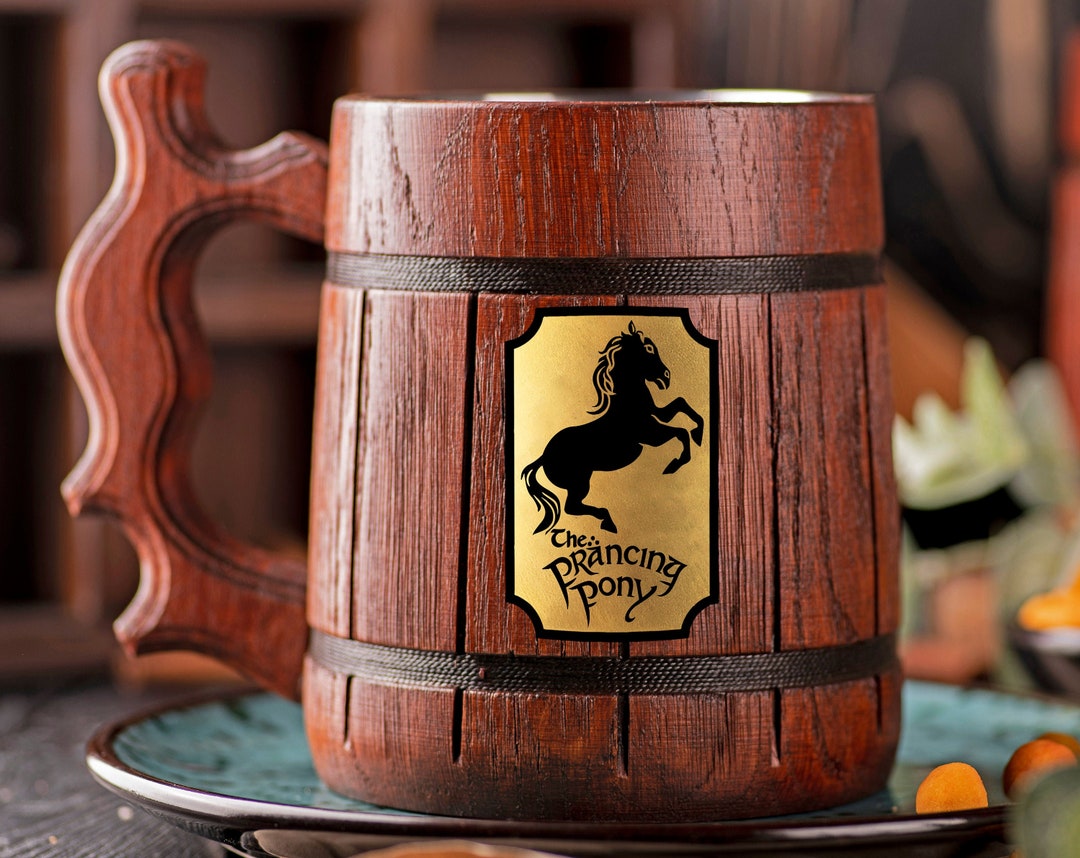 Prancing Pony Mug Lord of the Rings Personalized Gift for Him Wooden ...