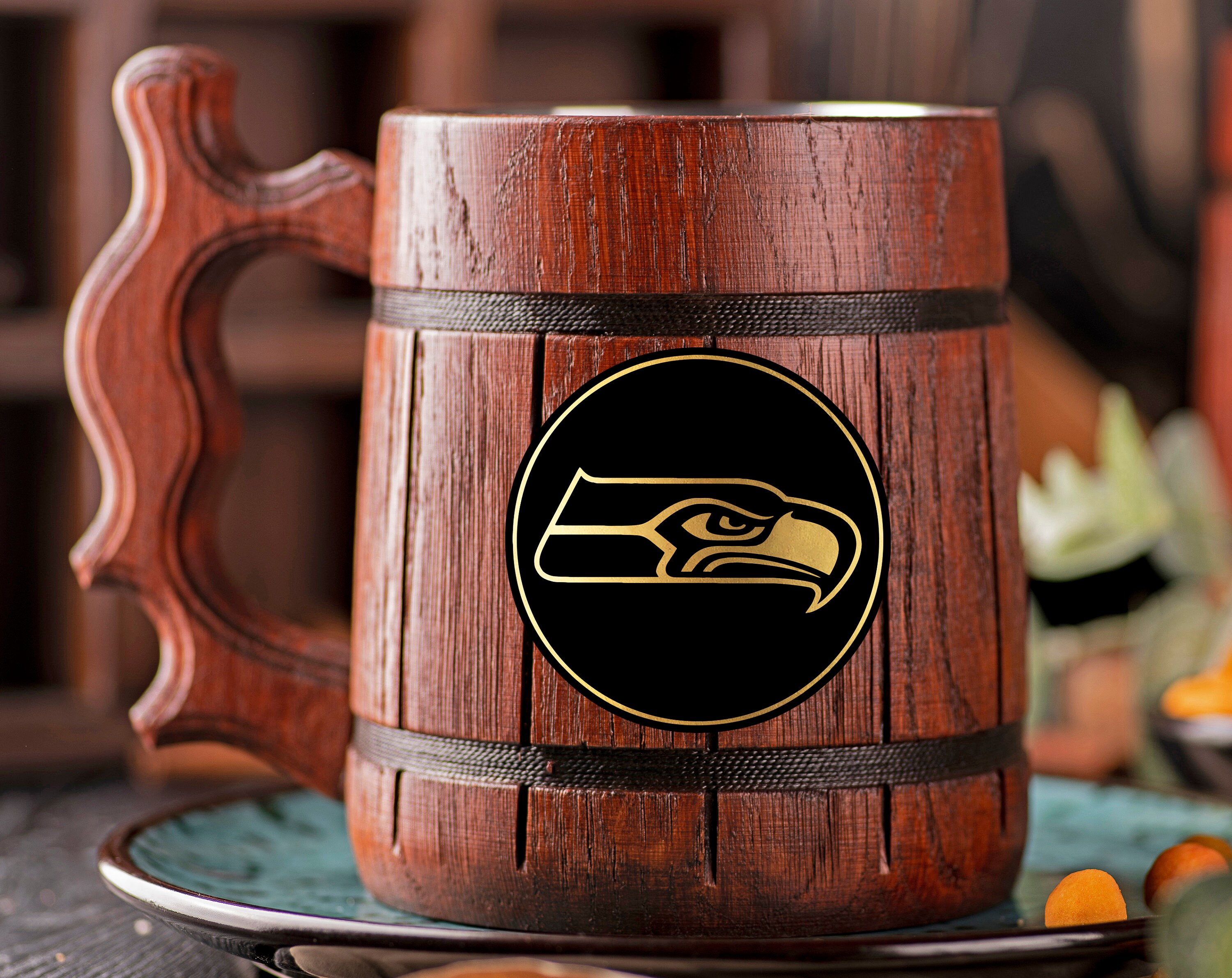 Seattle Seahawks Beer Mug Personalized Gift for Him Christmas - Etsy