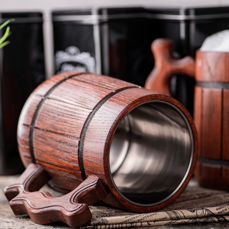 Final Fantasy Kupo Yin Yang Beer Stein Wooden Beer Mug Wooden | Etsy