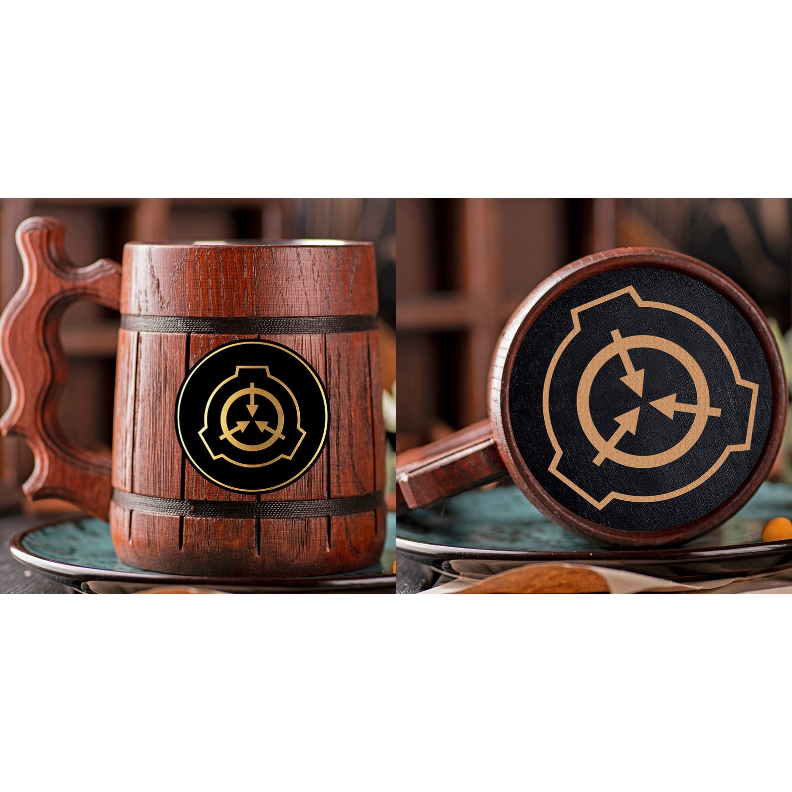 SCP Foundation Beer Mug Personalized Mens Gift for Him Wooden - Etsy