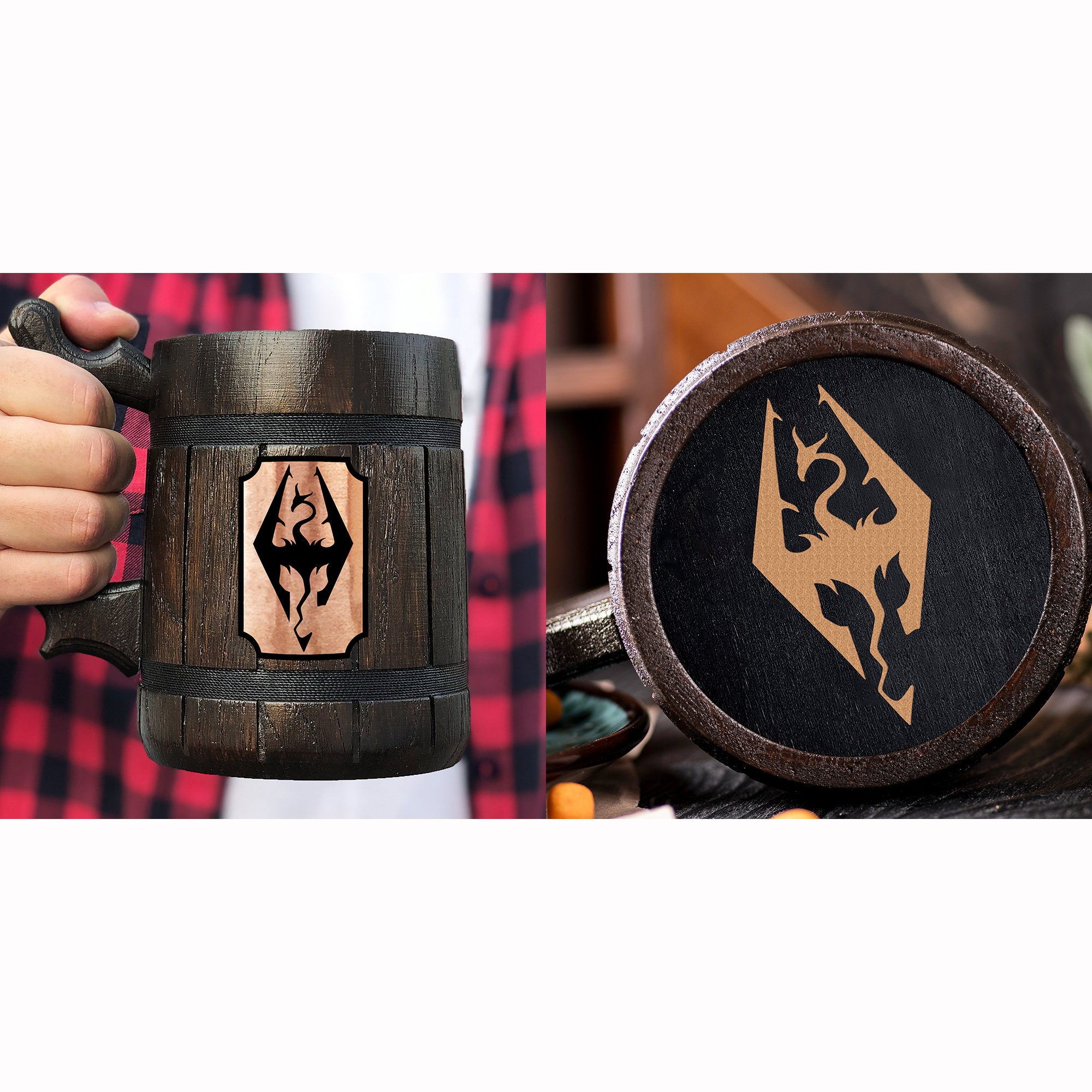 Skyrim Mug Personalized Gift for Him Best Friend Gift Wooden | Etsy