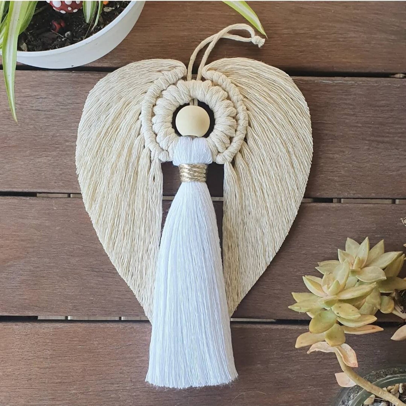 Macrame Angel Decoration Angel Memento Hanging Decoration - Etsy