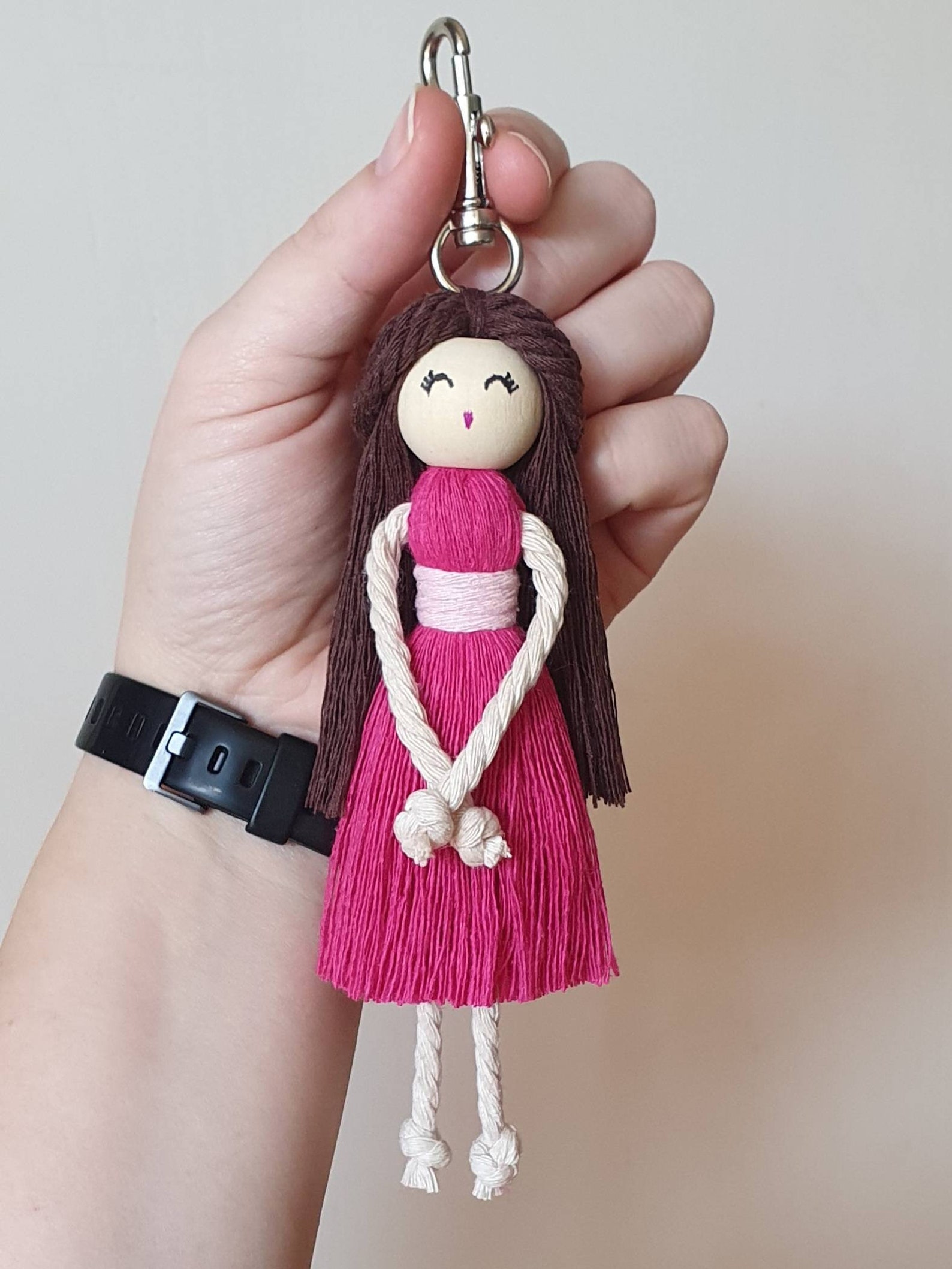 Custom Macrame Little People Single Cotton Doll Hanging - Etsy