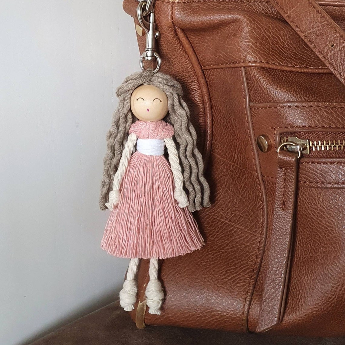 Custom Macrame Little People Single Cotton Doll Hanging - Etsy
