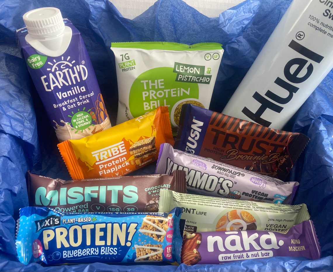 Vegan Protein Hamper Gym Gift Box - Etsy