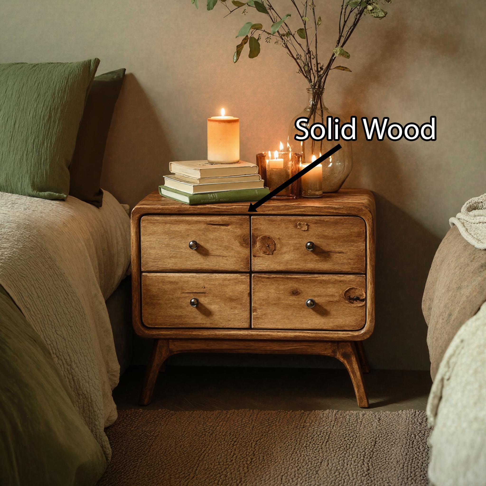 Handmade Floating Nightstand With Drawer Natural Wood Bedside Shelf ...
