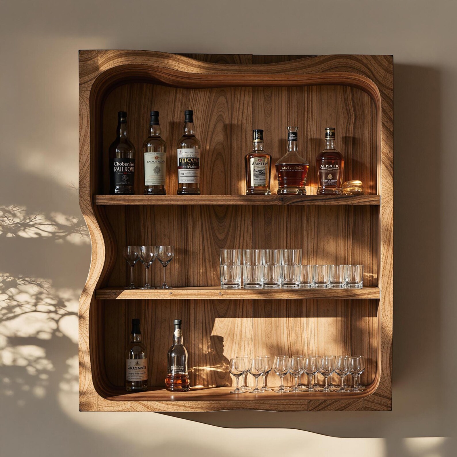 Reclaimed Bar Shelf Wall Decor Wood Drinking Shelf Home and Living Bar ...