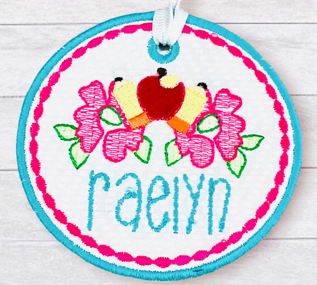Pencil Crayon Backpack Name Tag , Lunch Bag Tags, Teacher Gifts ...