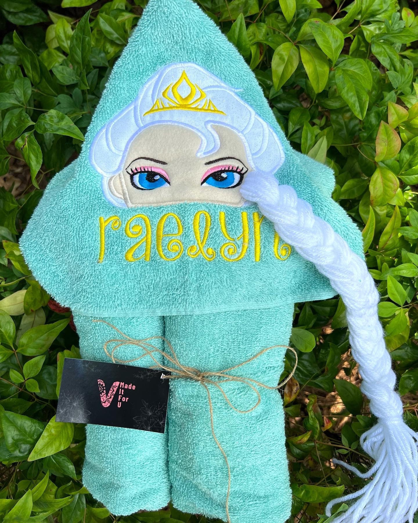 Frozen Ice Queen Princess Hooded Towel, Personalized Princess Elsa ...