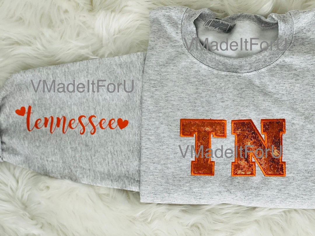 Tennessee Embroidered Sweatshirt , Glitter Sequins TN Shirt , Nashville ...