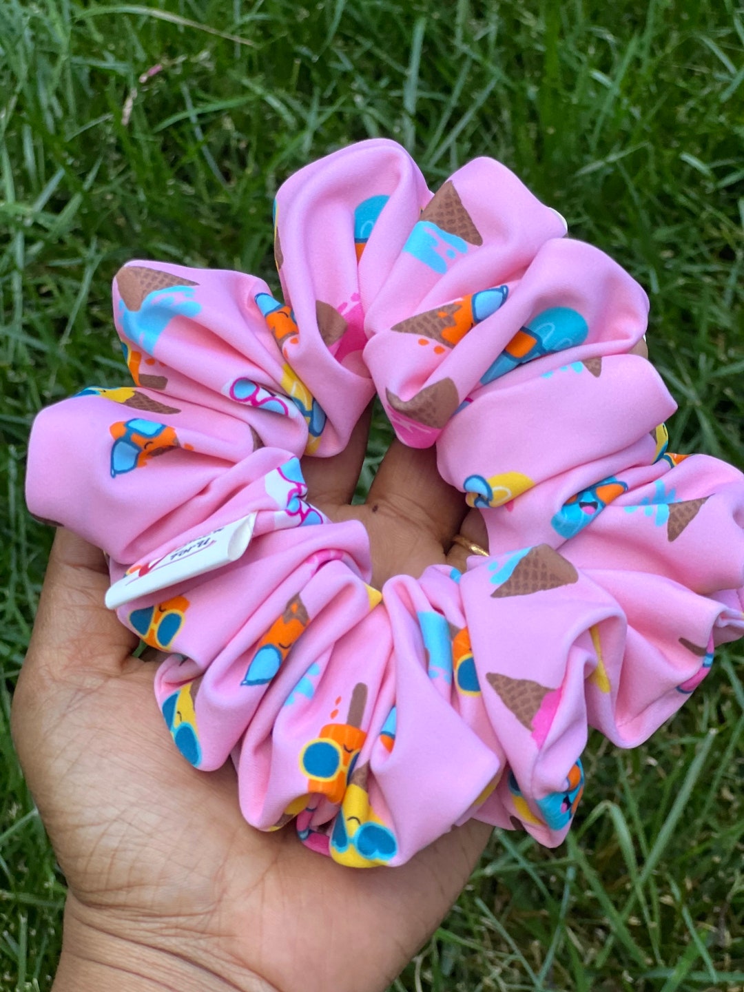 Pink Girl XL Swim Scrunchie, Pastel Color Soft Scrunchies, Swim ...